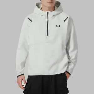 Under Armour Logo Unstoppable Fleece Zip Hoodie 'white