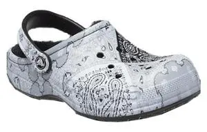 CROCS Classic Clogs With Bandana Print - Grey