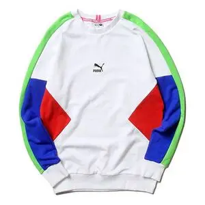 PUMA Tfs Crew Round Neck Pullover - White