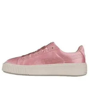 PUMA Basket Platform Satin Lace Up Sneakers