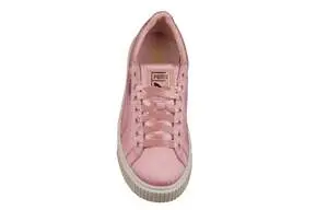 PUMA Basket Platform Satin Lace Up Sneakers