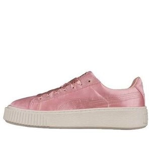 PUMA Basket Platform Satin Lace Up Sneakers