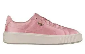 PUMA Basket Platform Satin Lace Up Sneakers