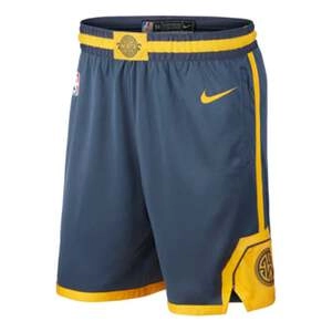 Nike Nba Golden State Warriors Swingman City Edition Shorts - Blueyellow