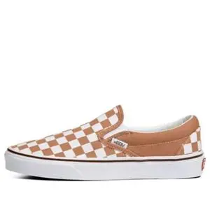 VANS Vans Classic Slip-On Checkerboard Shoes Tan/white