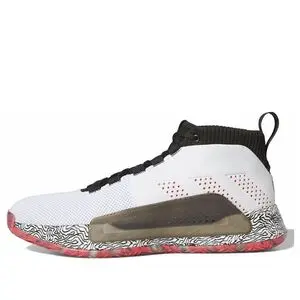 Adidas Dame 5 High Top Sneakers - White/red
