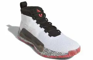 Adidas Dame 5 High Top Sneakers - White/red
