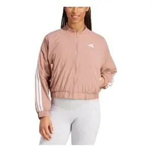 Adidas Essentials 3-stripes Lifestyle Woven Bomber Jacket - Pink