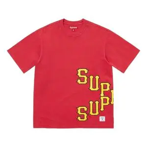 Supreme Ss26 Cracked Spellout S/s T-shirt - Red