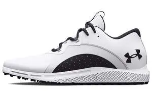 Under Armour Charged Draw 2 Spikeless Golf Shoes - White/black