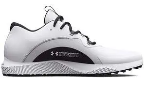 Under Armour Charged Draw 2 Spikeless Golf Shoes - White/black