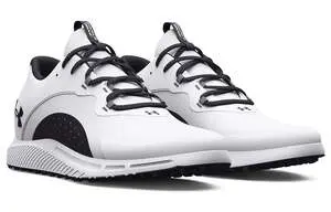 Under Armour Charged Draw 2 Spikeless Golf Shoes - White/black