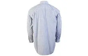 Play Comme Des Garcon Striped Shirt Black Emblem - Blue