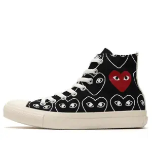 CONVERSE X Comme Des Garcons Play Chuck 70 Hi Heart Print Sneakers