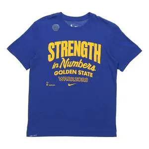 Nike Golden State Warriors Dri-fit Nba Short Sleeve Tee - Blue