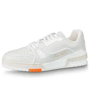 LOUIS VUITTON Trainer Sneakers - White/orange
