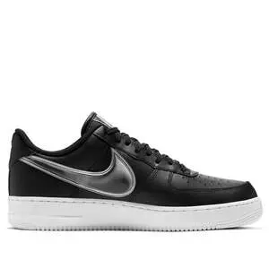 Nike Force 1 Low "oversized Swoosh" Sneakers - Black