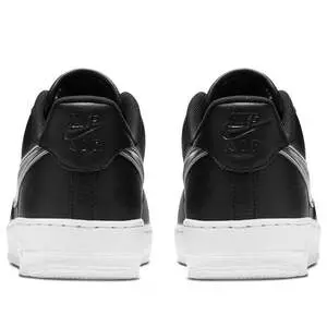 Nike Force 1 Low "oversized Swoosh" Sneakers - Black