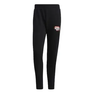 Adidas Ssfv5 Lw Tp Graffiti Printing Stripe Knit Sports Pants - Black