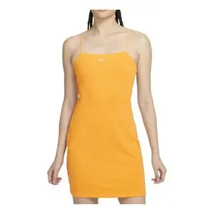 Nike Chill Knit Tight Mini-rib Cami Dress - Yellow