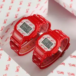 Casio Baby-g Watch Retro/classic/graffiti Design - Red