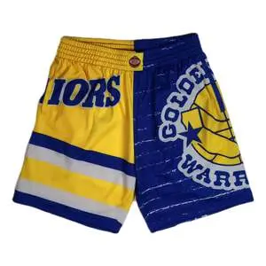 Mitchell & Ness X Nba Golden State Warriors Jumbotron 3.0 Shorts - Blue/yellow