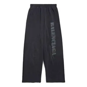Balenciaga Stencil Type Baggy Sweatpants 'black Grey - Black/grey