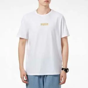 PUMA Alphabet Printing Casual Sports Short Sleeve