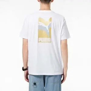 PUMA Alphabet Printing Casual Sports Short Sleeve