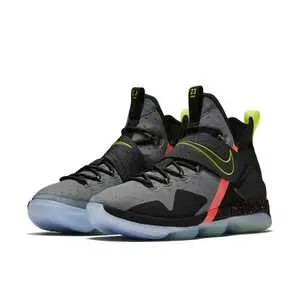 Nike Lebron 14 'out Of Nowhere' Athletic Sneakers - Black/volt/cool Grey
