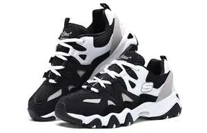 Sketchers D'lites 2.0 Low Top Sneakers - Black/white/grey