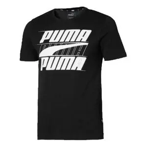 PUMA Round Neck Short Sleeve Rebel Basic - Black