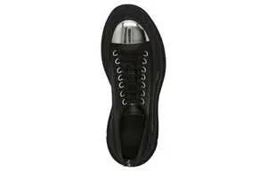 Alexander McQueen Tread Slick Lace-up Shoes With Cap Toe - Black