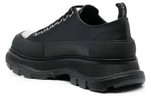 Alexander McQueen Tread Slick Lace-up Shoes With Cap Toe - Black