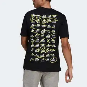 Adidas Scribble Tee M Back Logo Sports Short Sleeve