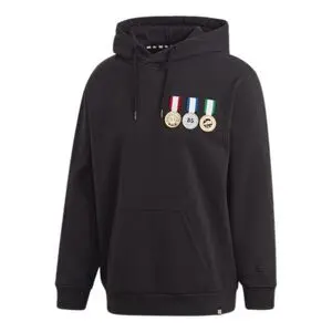 Adidas Originals Run Dmc Casual Sports Hoodie - Black