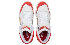 PUMA Ralph Sampson Mid Top Sneakers - White/red/gold