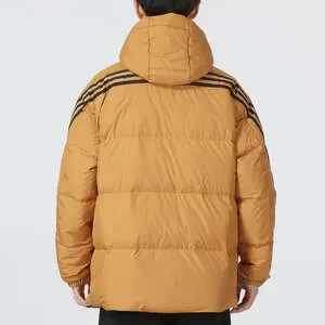 Adidas Puffy Down Jacket With Logo And Stripes