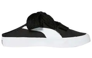 PUMA Bari Mule Ribbon Slip-on Sneakers - Black/white
