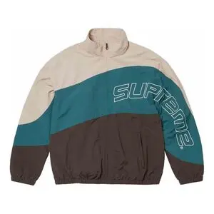 Supreme Track Jacket - Tan/black/blue