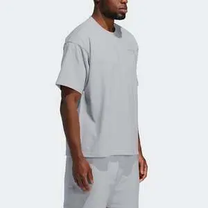 Adidas X Pharrell Basics Short-sleeved Embroidered T-shirt 'grey - Light Gray