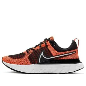 Nike React Infinity Run Flyknit 2 "bright Mango Black" Athletic Sneakers - Black/orange