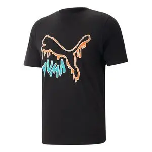 PUMA Graphic Melted Cat T-shirt - Black