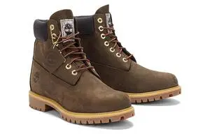 Timberland Premium 6 Inch Waterproof Nubuck Boots - Brown/black