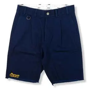 Drew House Stretch Twill Pleated Shorts - Navy