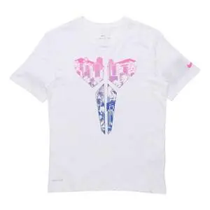 Nike Dri-fit Kobe Logo Athleisure Casual Sports Short Sleeve - White