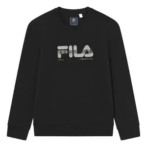FILA Core Design Museum Denmark White Line Pullover Sweater - Black