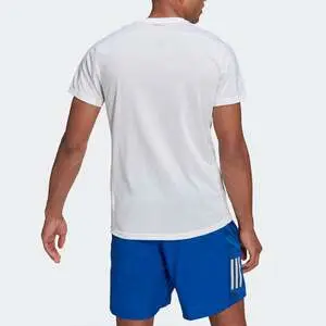 Adidas Run Logo Tee M Logo Printing Round Neck Short Sleeve White