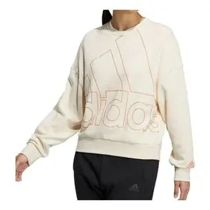 Adidas Big Logo Printing Casual Sweater - White