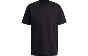 Adidas Originals Solid Color Round Neck Short Sleeve Black T-shirt - Default Color